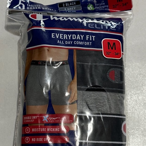 Champion | Underwear & Socks | Champion Elite Mens Medium Boxer Briefs ...